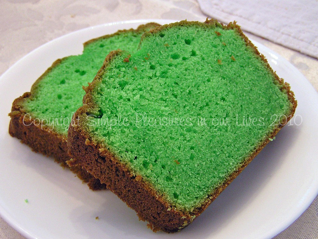 Pandan Pound Cake – Simple Pleasures in our Lives